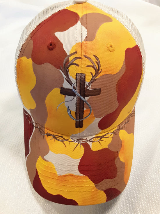 Camo Hunt Fish Rust Trucker Cap – Gran's Garden Seeds